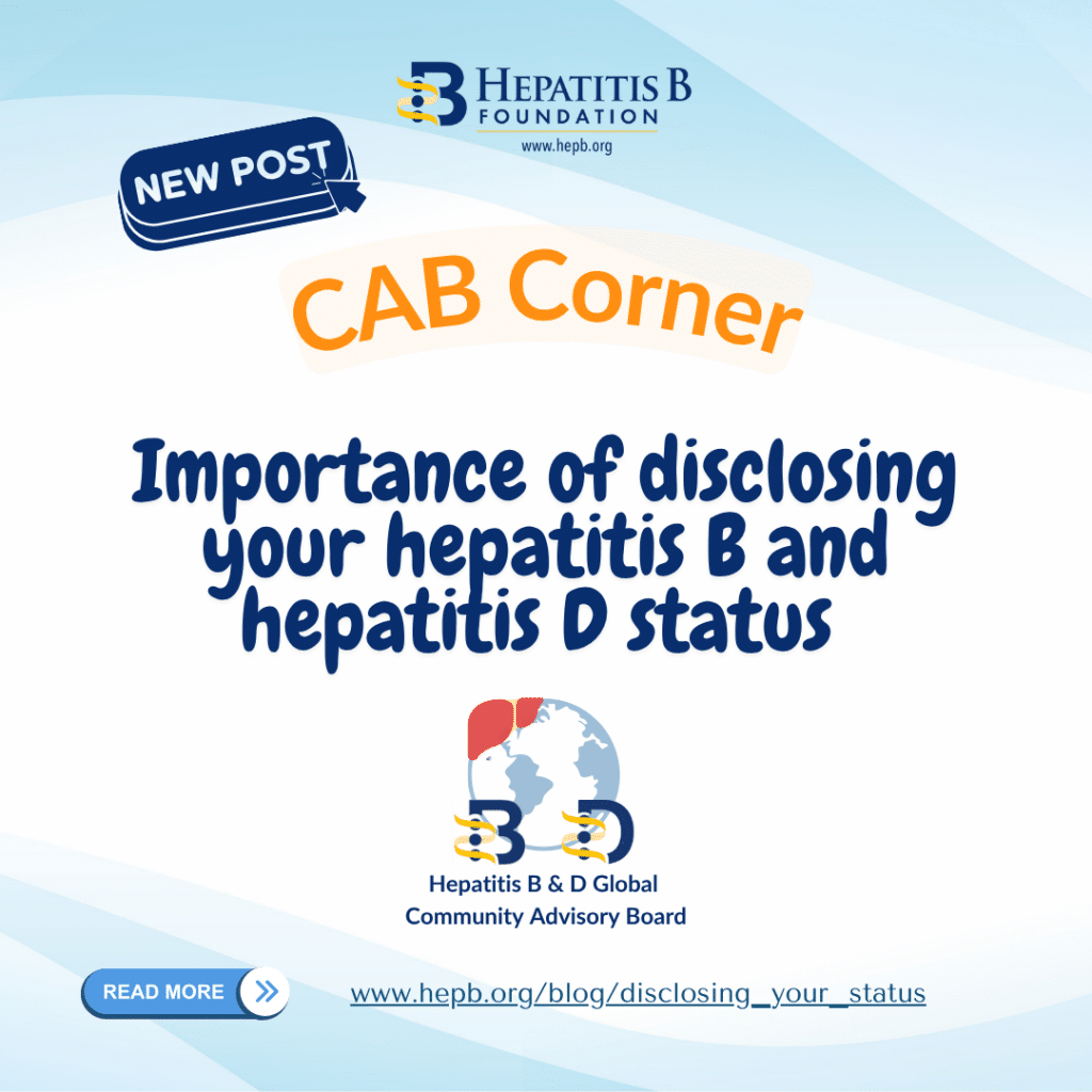 Importance of disclosing your hepatitis B and hepatitis D status ...
